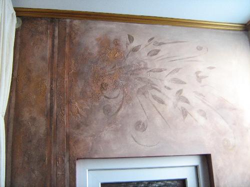 Decoratiune interioara pe perete stucco | design interior