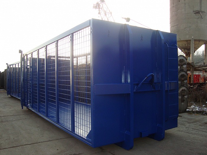Container abroll cu pereti din plasa | Abroll pereti plasa