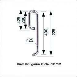 MANER USA MODEL ROTUND PORT-PROSOP 425X225MM | ACCESORII STICLA SECURIZATA