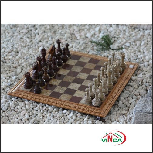 Sah Mijlociu cu rama de lemn | Cadouri piatra naturala