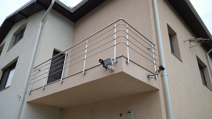Balcon inox cu picior drept | confectii metalice