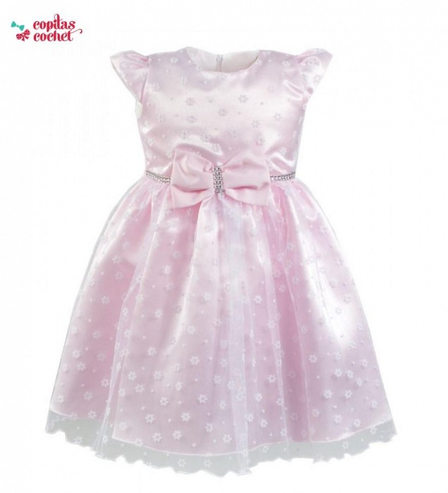 ROCHIE roz cu Floricele pentru FETE | haine copii en gros