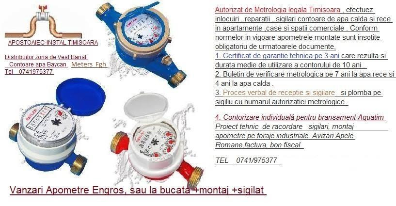 Inlocuiri Apometre Contoare Apa Autorizat Timisoara, Apometre-contoare-apa