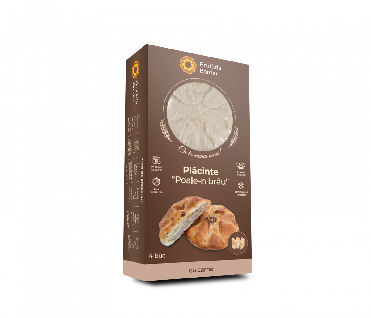 Placinte cu Carne (congelate) 4x150G | Placinte congelate