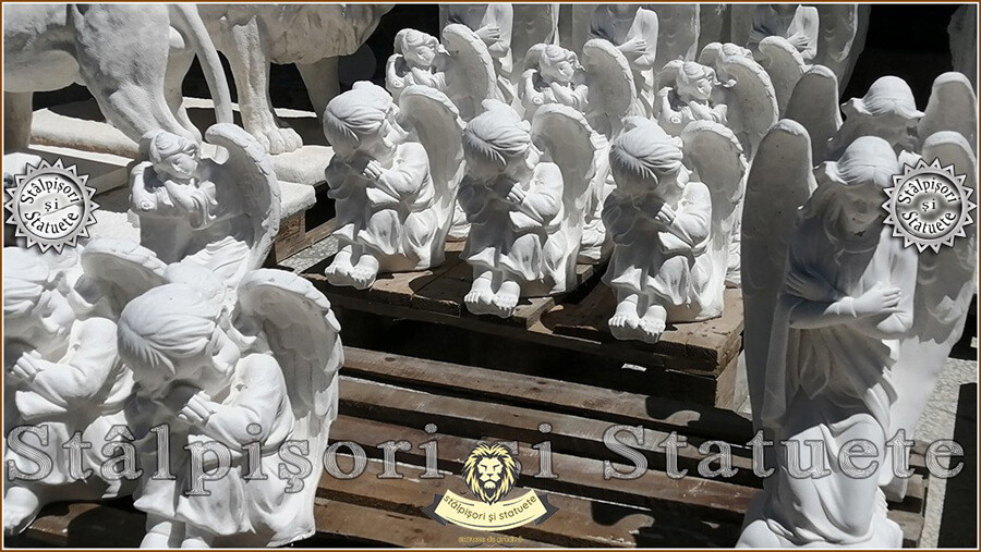 Statueta Ingeras, Alb Marmorat, Model S4., Producator, Stalpisori Si ...