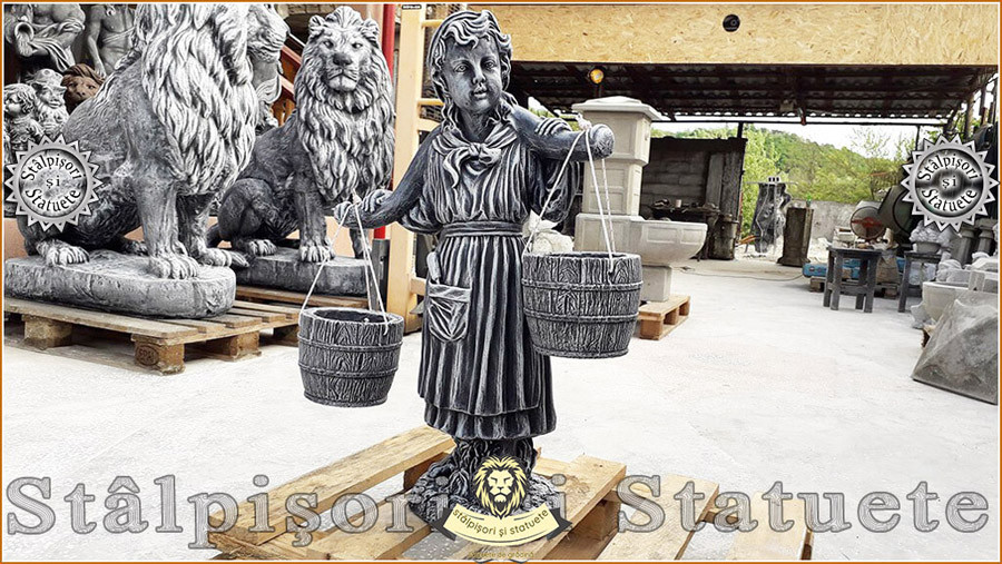 Statueta Tarancuta Gradinareasa, Gri Patinat, Model S14., Producator ...