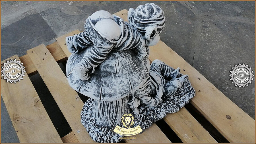 Statueta Troli Pe Ciperca, Gri Patinat, Model S61., Producator ...