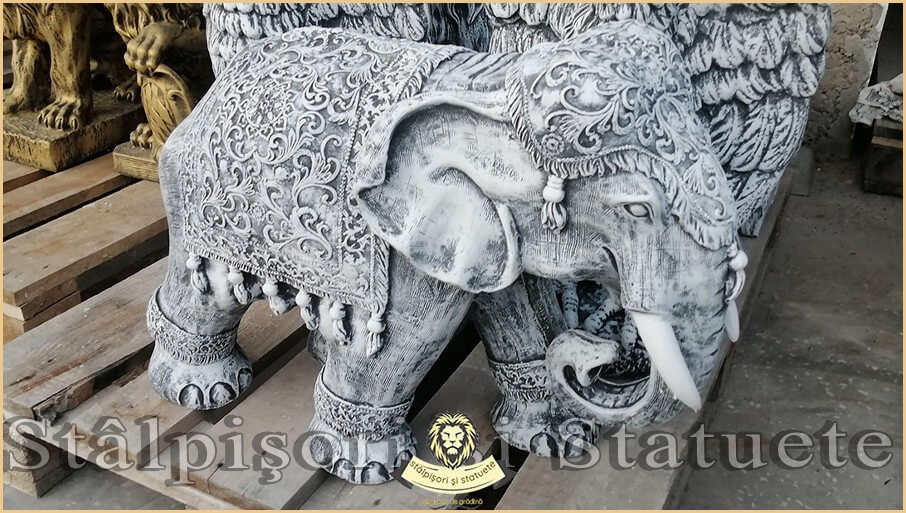 Statueta Elefant Mare, Gri Patinat, Model S54., Producator, Statueta ...