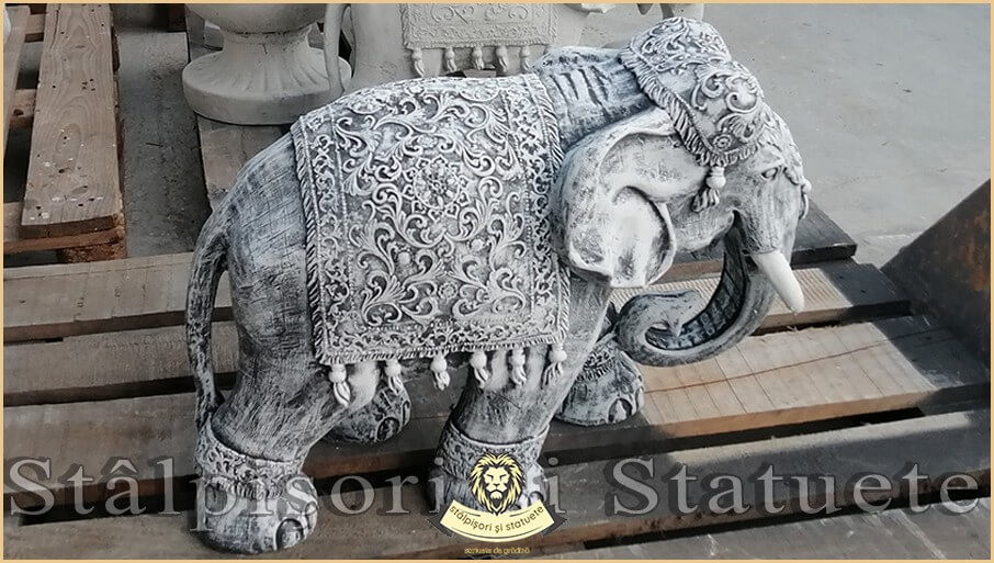 Statueta Elefant Mare, Gri Patinat, Model S54., Producator, Statueta ...