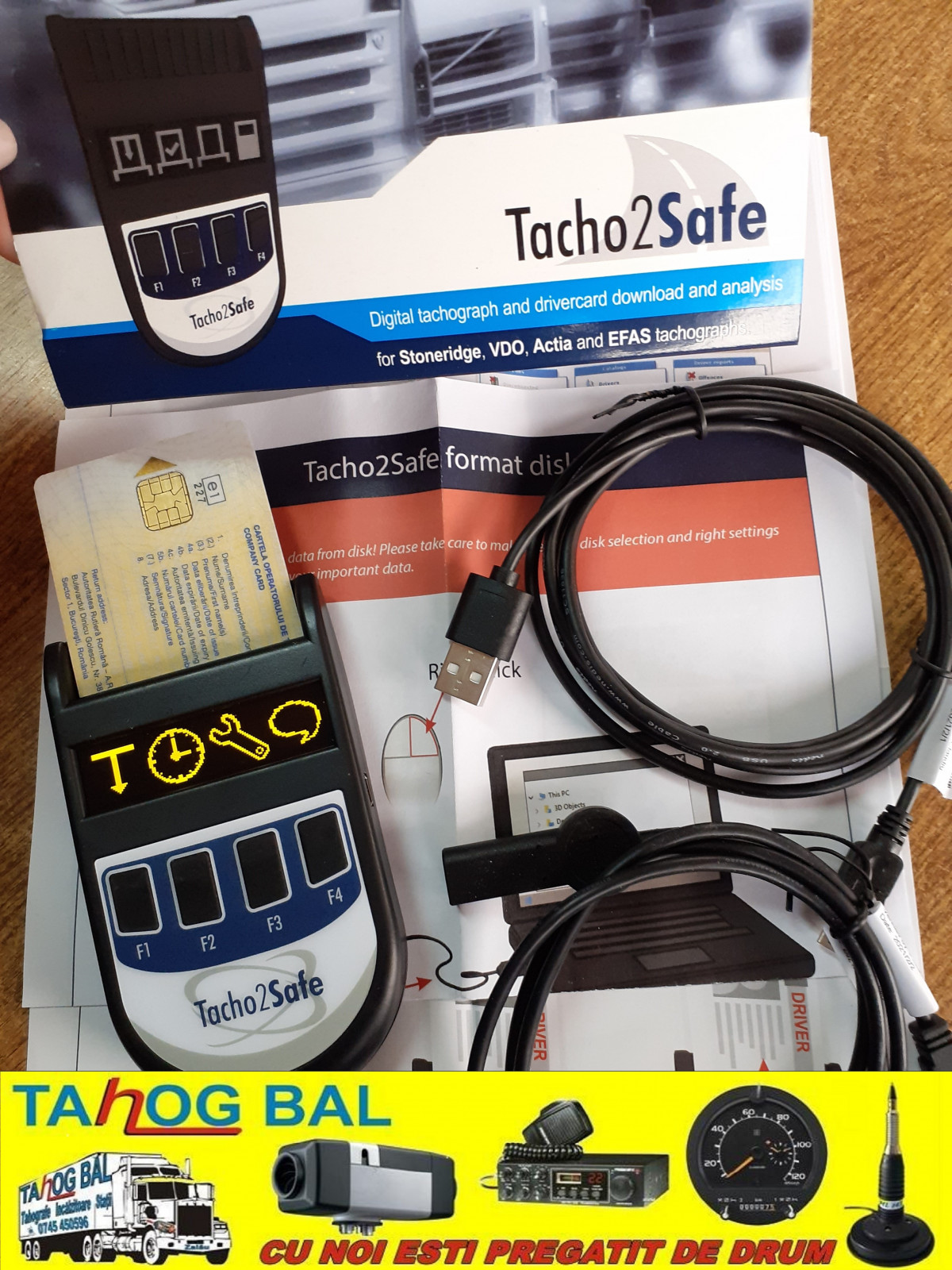 Aparat De Descarcat Tahograf Tacho 2 Safe Cu Soft Nou, Tahog Bal Srl