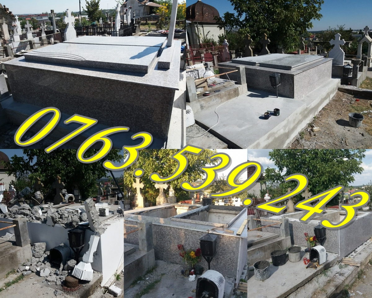 Lucrare Funerara Mormant Cavou Complet De Granit, Sc Tarcan Art Srl