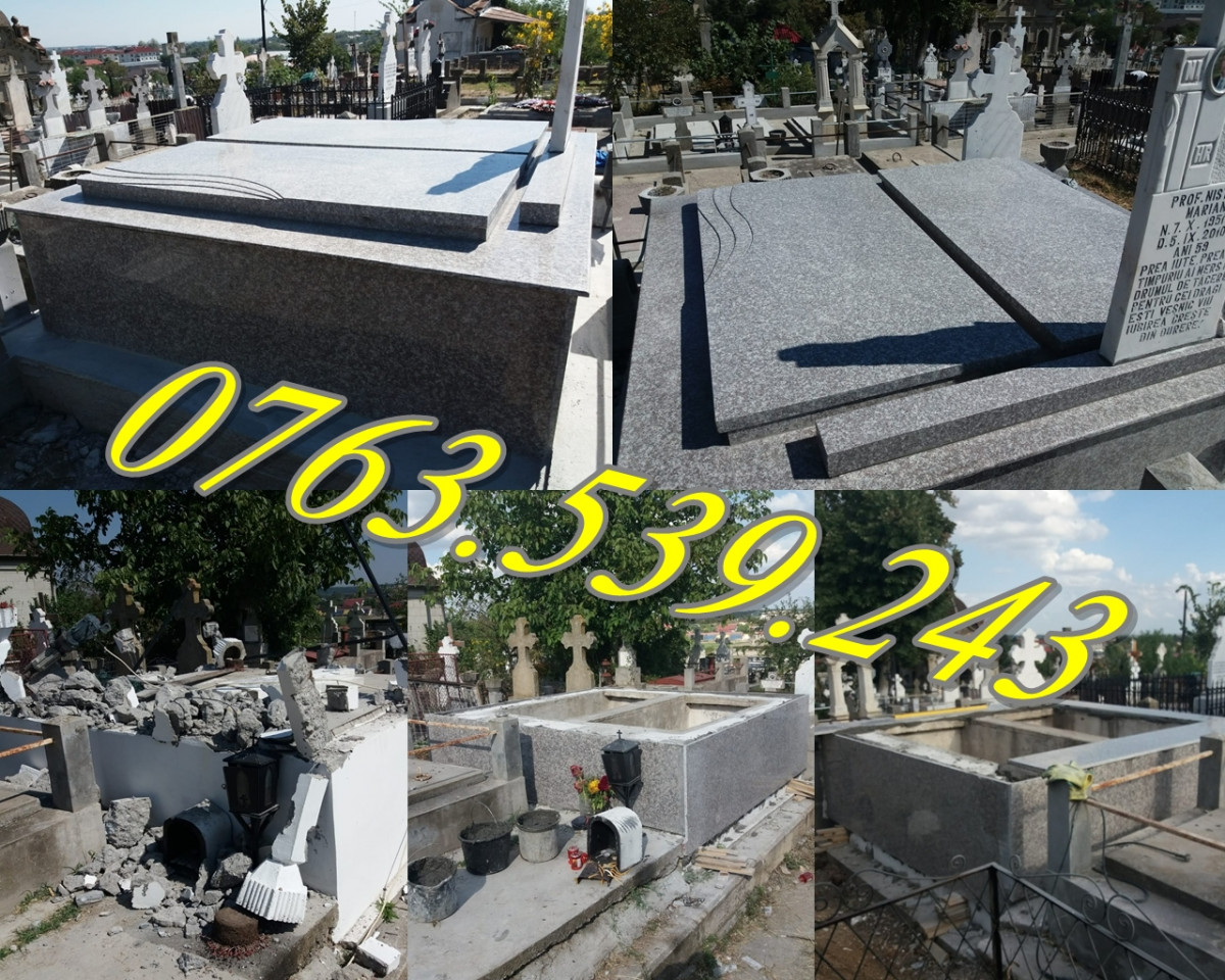 Lucrare Funerara Mormant Cavou Complet De Granit, Sc Tarcan Art Srl