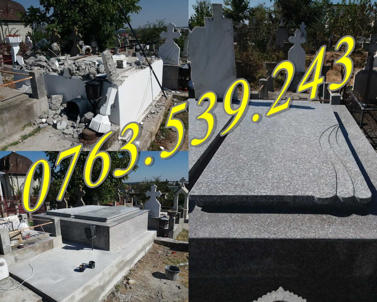 Lucrare Funerara Mormant Cavou Complet De Granit, Sc Tarcan Art Srl