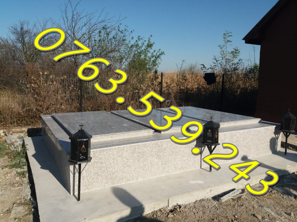 Cavou Cripta Lucrare Funerare Mormant Complet De Granit Maro Ieftin ...