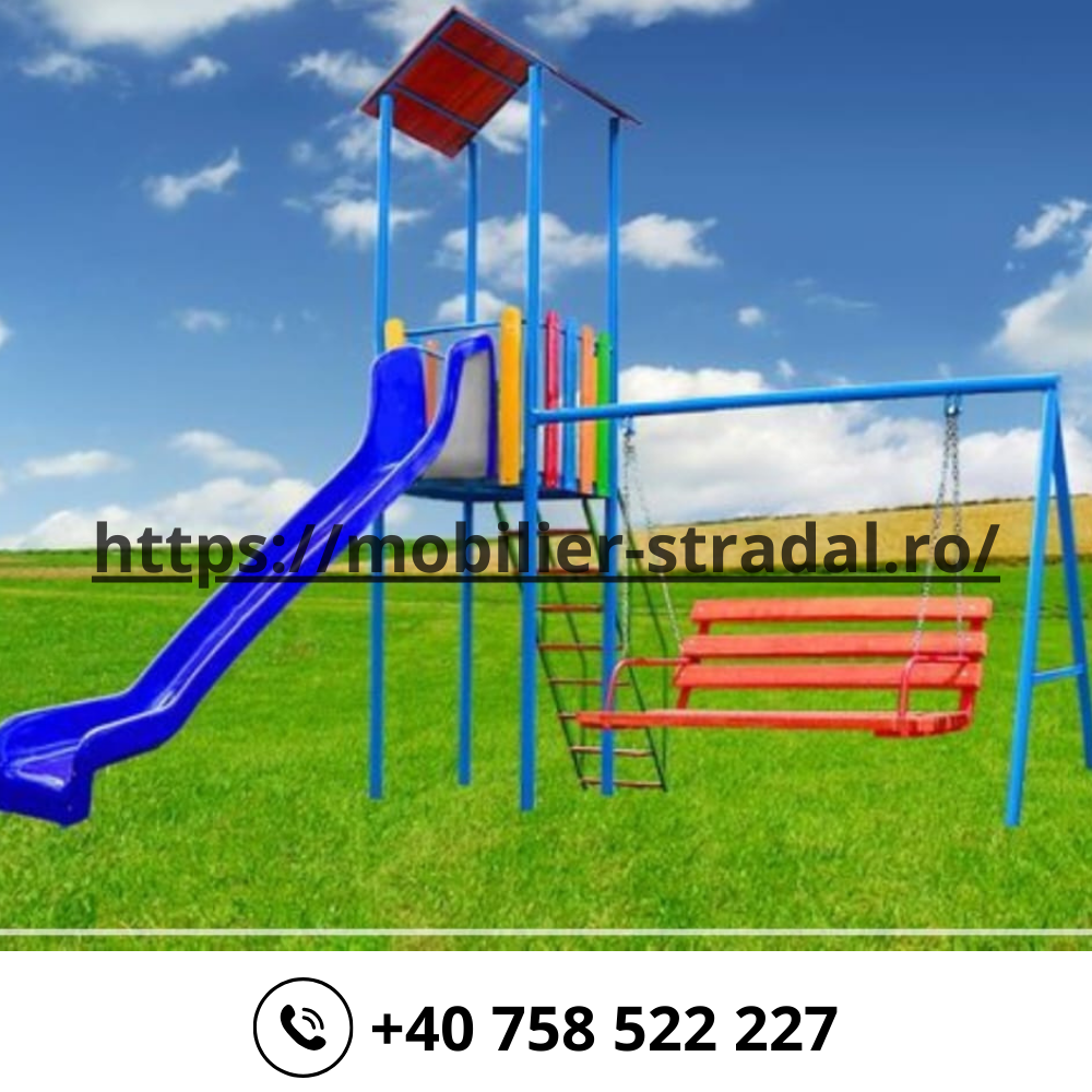 Set Tobogan Cu Leagan Pentru Exterior #ej100, Producator, Moblux ...