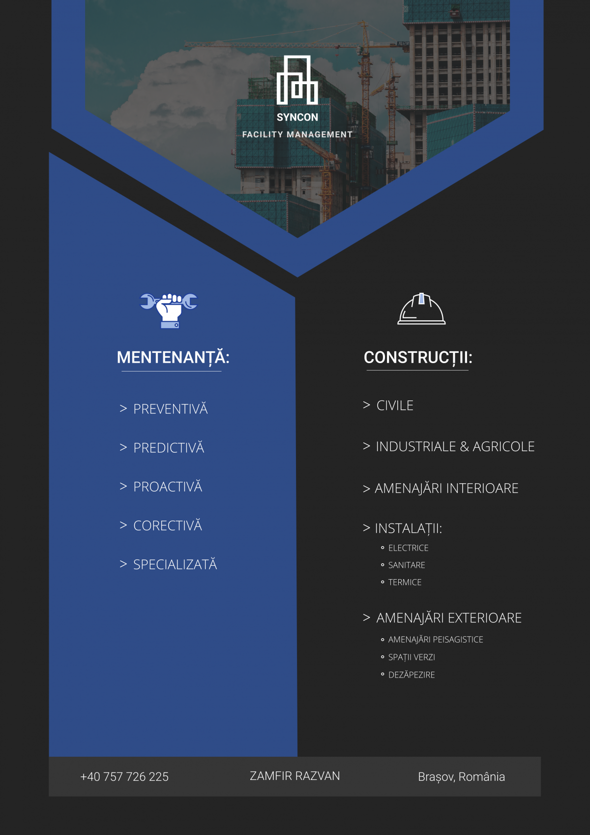 Antreprenoriat General, Facility Manangement, Constructii Civile ...